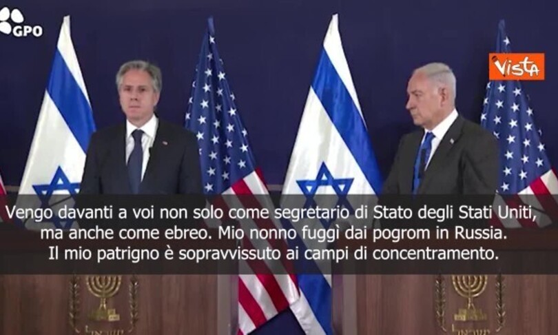 SOTTOTITOLI Blinken in Israele: Qui anche come ebreo, capisco strazio ...