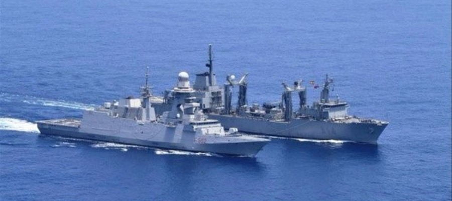EU Navfor: Italian flagship ITS Margottini meets Spanish warships